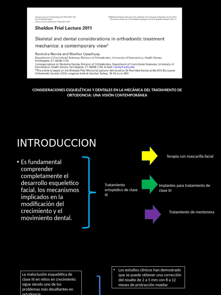 Presentación Articulo DR Perdomo | PDF | Ortodoncia | Fuerza