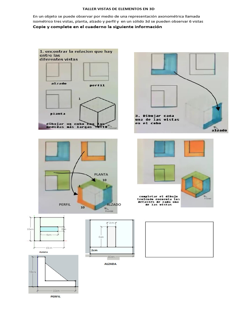 Taller Vistas de Elementos en 3d | PDF