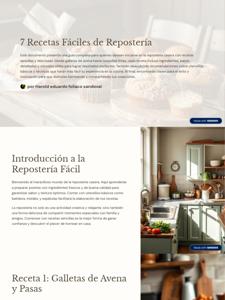 7 Recetas Fáciles de Repostería | PDF | Confitería | Postres