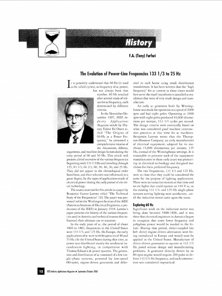 Evolution of Power Line Frequencies | PDF | Alternating Current ...