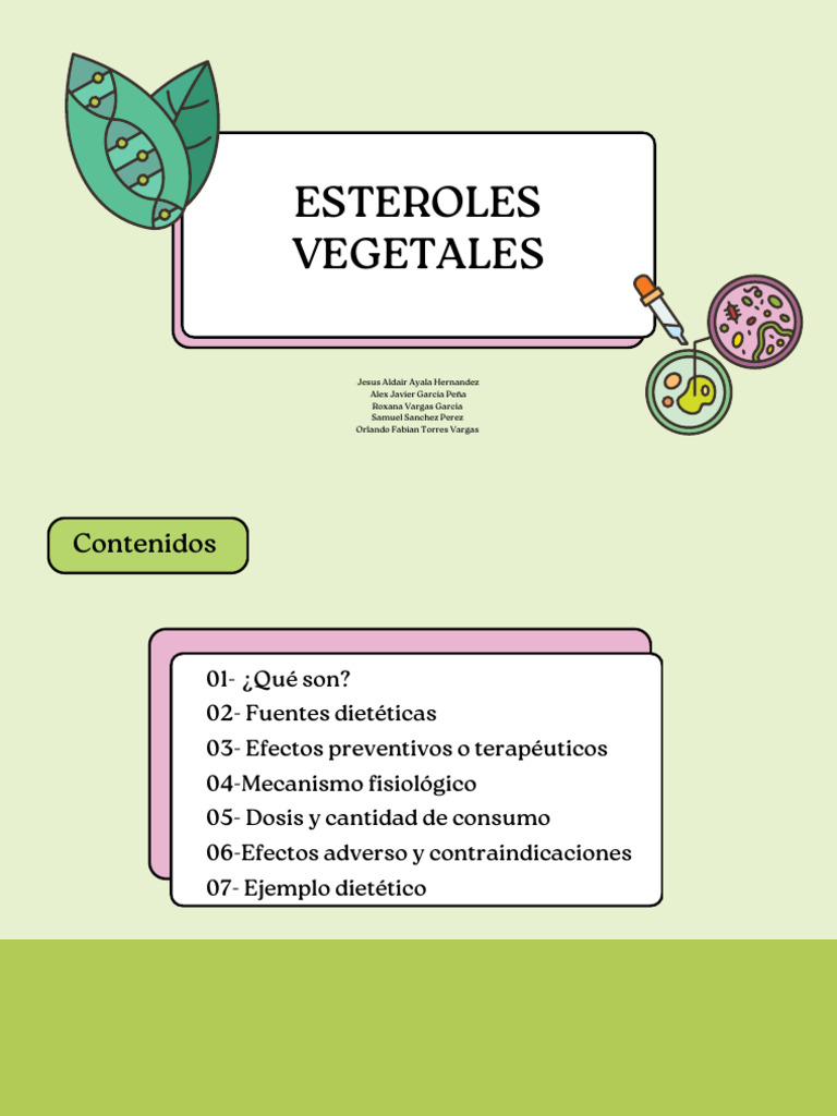 Beneficios de los Esteroles Vegetales | PDF