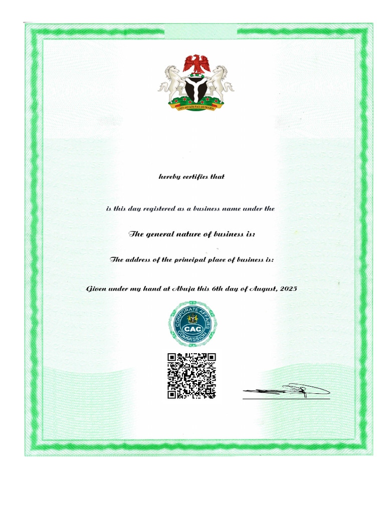 Certificate - Haris & Brothers General Enterprises | PDF