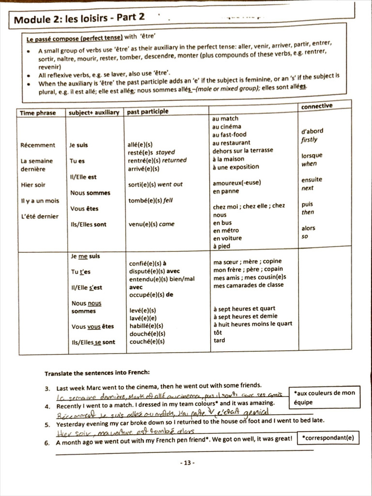 French Exersises For Practice Beginer | PDF
