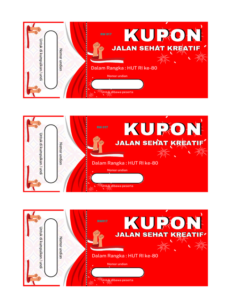 Kupon Doorprize HUT RI ke-80 | PDF