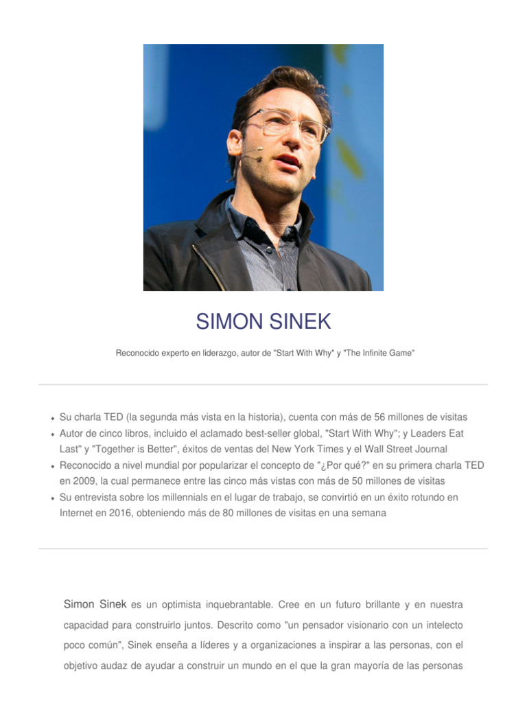 Simon Sinek: Liderazgo e Inspiración | PDF