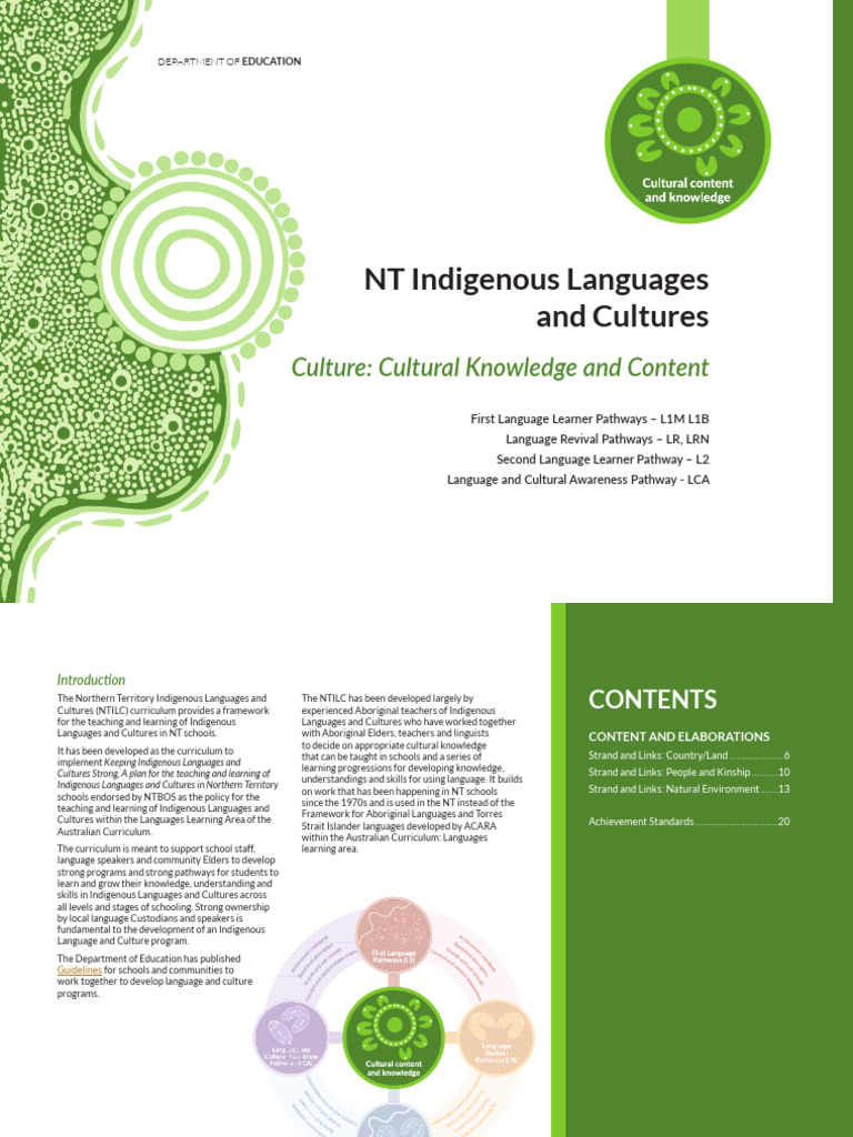 NT Indigenous Languages Curriculum Guide | PDF | Second Language ...