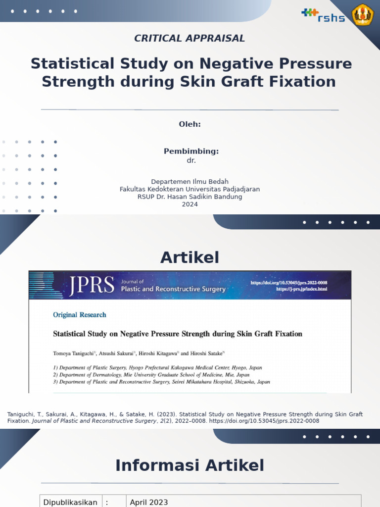 CAT Statistical Study On Negative Pressure Strength During Skin Graft ...