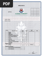 HSC Certificate & Academic Transcript | PDF