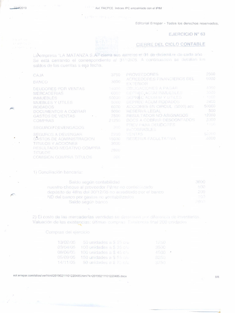 Ejer Bal 630001 Solu (Visto 12.11) | PDF