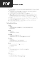 Barthel Index | PDF | Health Care | Medical Specialties