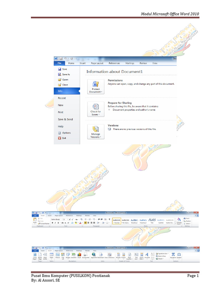 Modul Microsoft Word 2010 | PDF