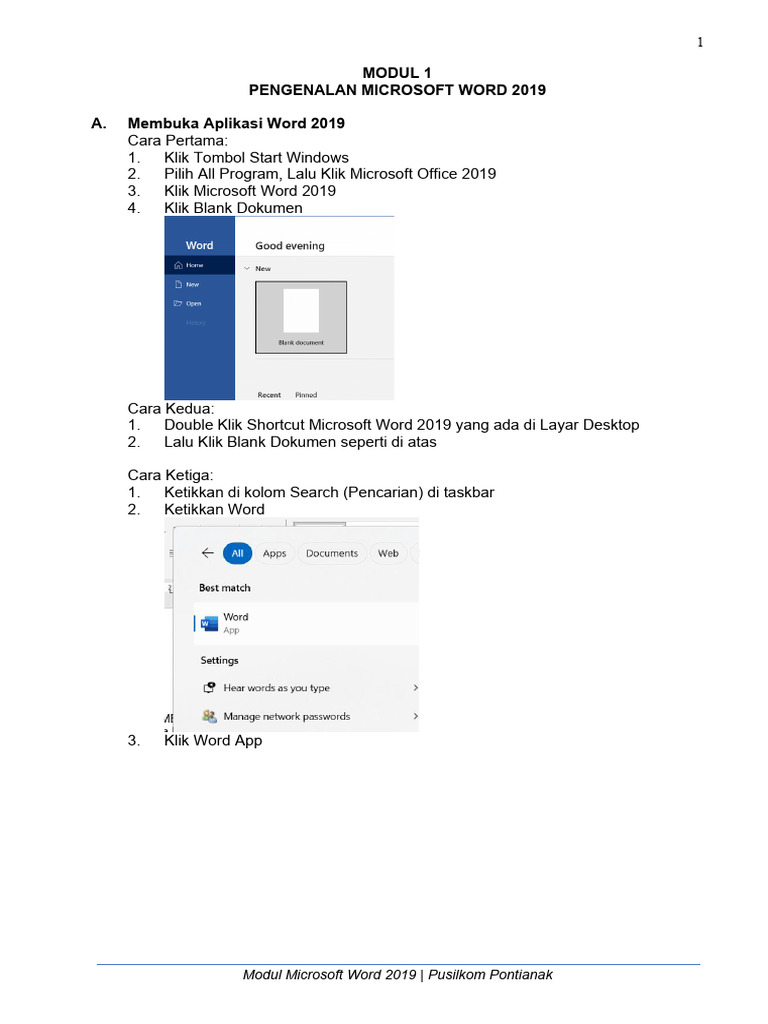 Panduan Lengkap Microsoft Word 2019 | PDF