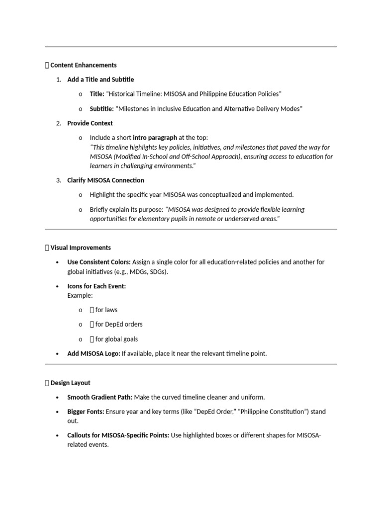 MISOSA Content Enhancements | PDF
