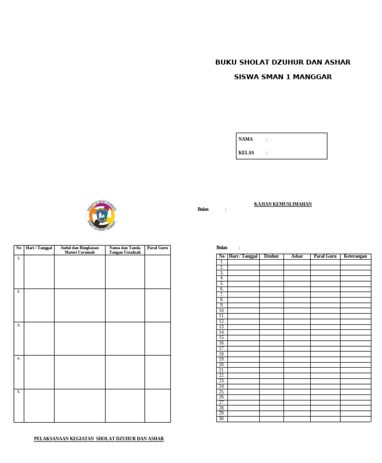Buku Sholat Dzuhur Ashar Perempuan | PDF