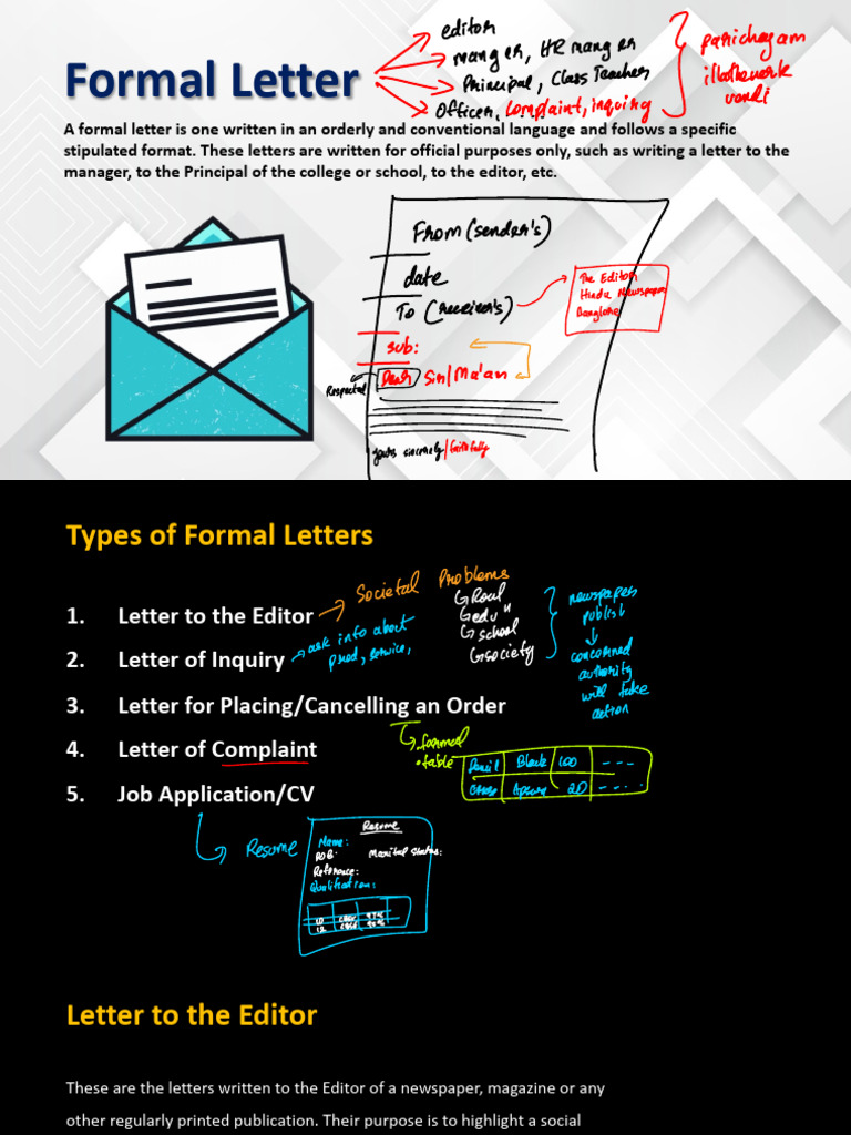 Formal Letters CBSE Class 10 | PDF