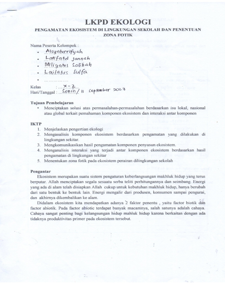 Lkpd + Hasil Pekerjaan Siswa | PDF