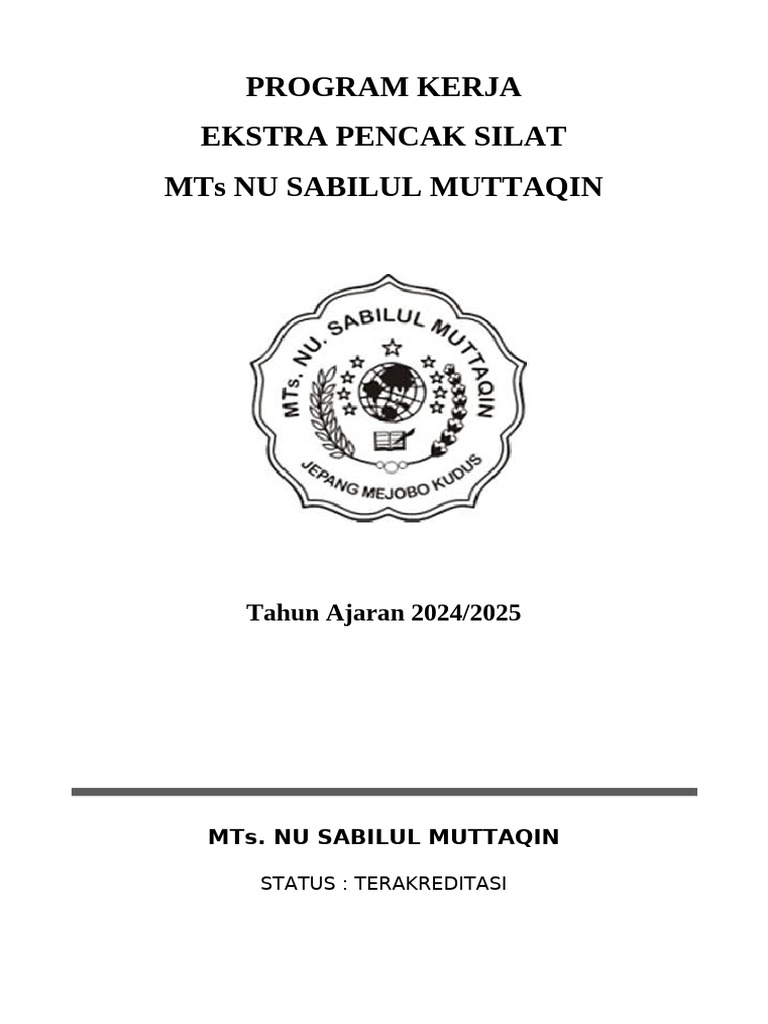 Cover Program Kerja | PDF