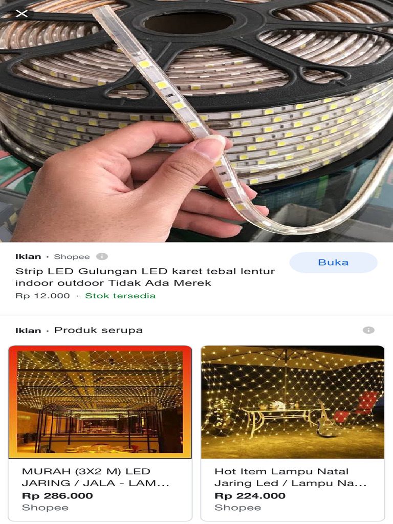 Strip LED Gulungan Karet Fleksibel Murah | PDF