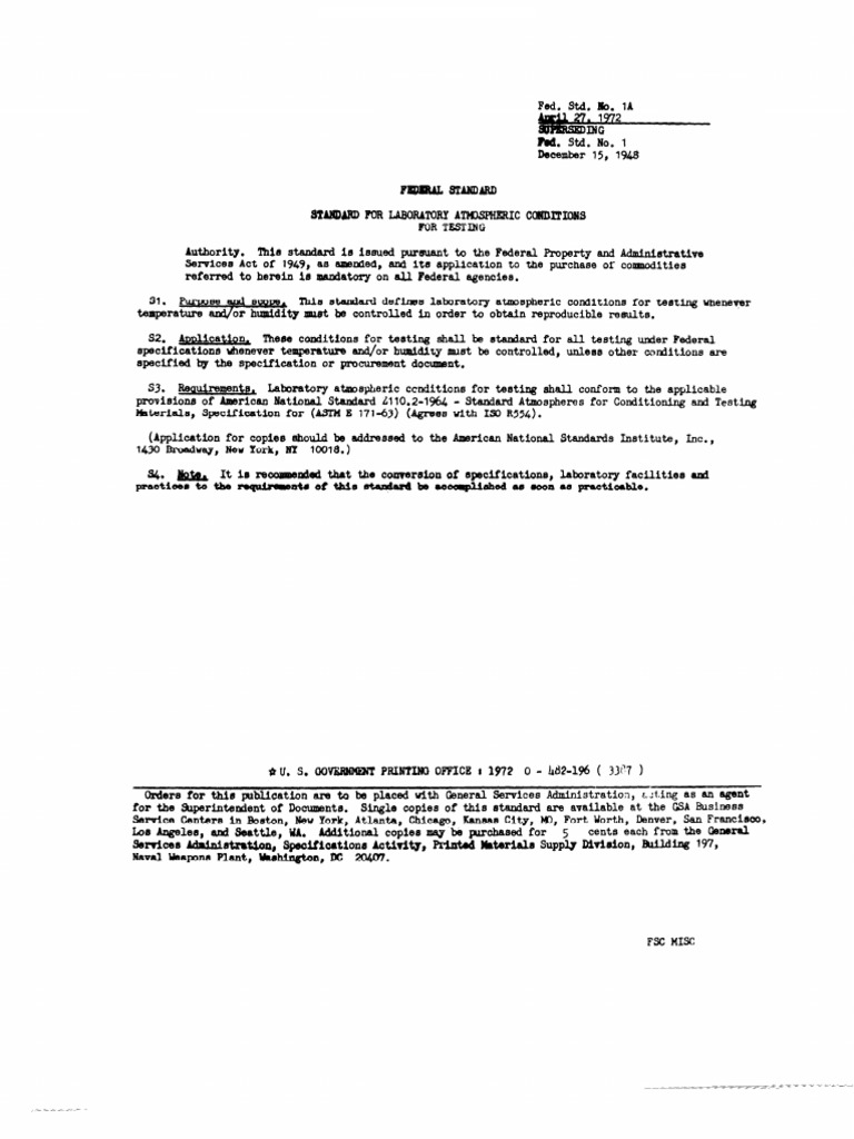 Fed STD 1a | PDF