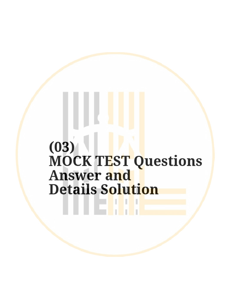 Mock Test Questions and Solutions | PDF | Argument | Communication