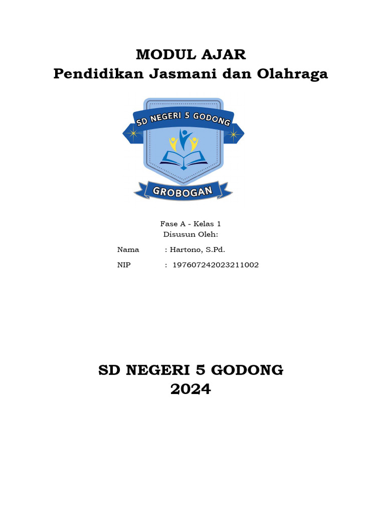 Modul Ajar Pjok KLS 1 | PDF