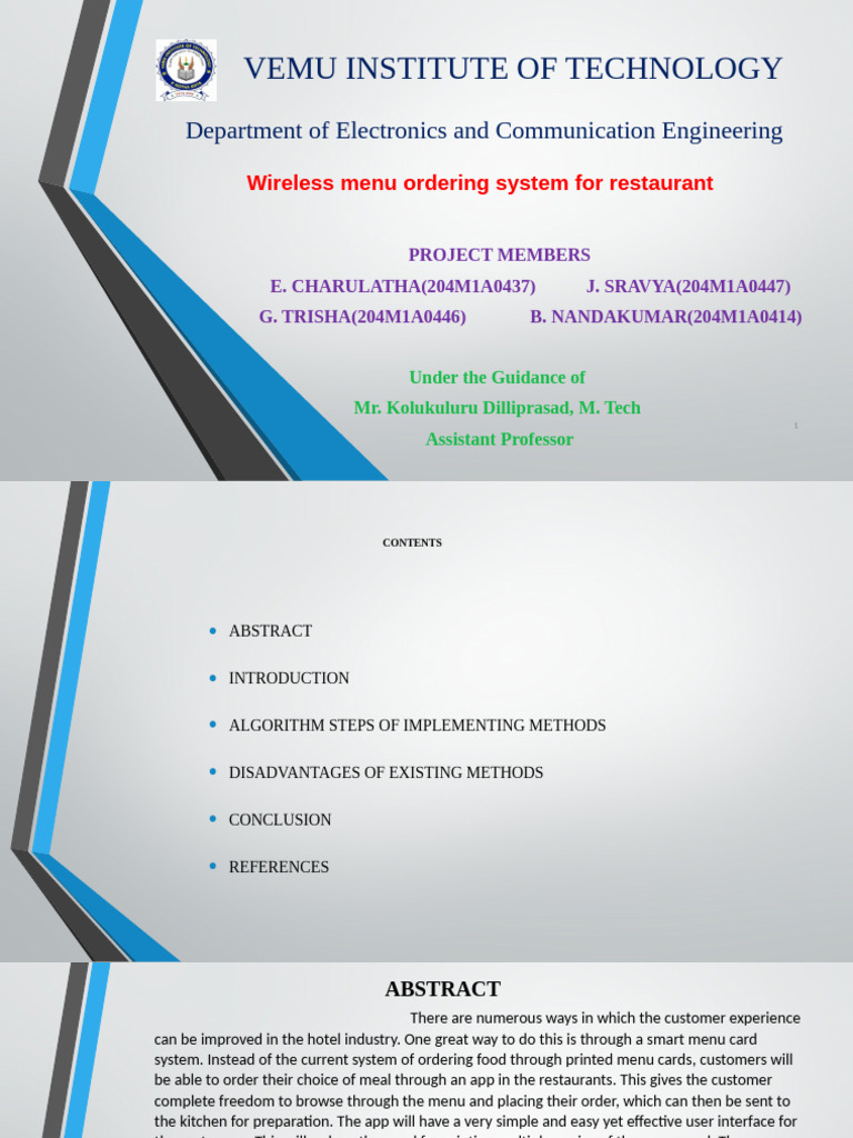 Presentation A8 Batch Srav | PDF | Mobile App | Menu