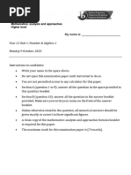 Grade 12 Algebra Exam Questions | PDF | Factorization | Algebra