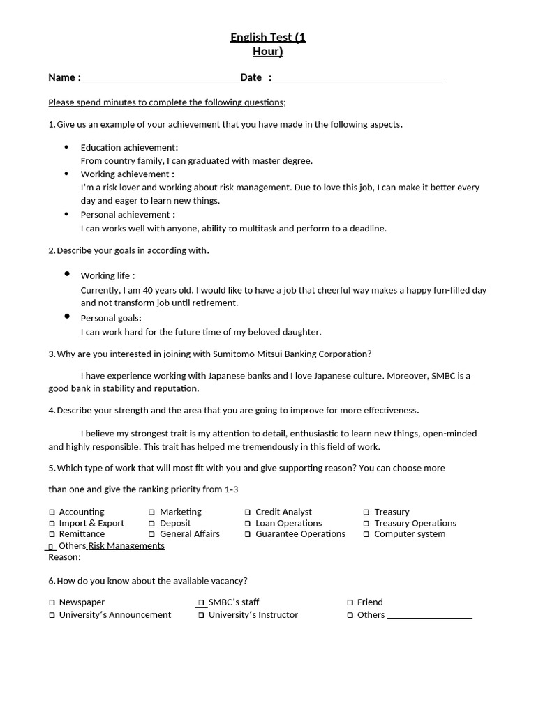 English Test | PDF | Economies