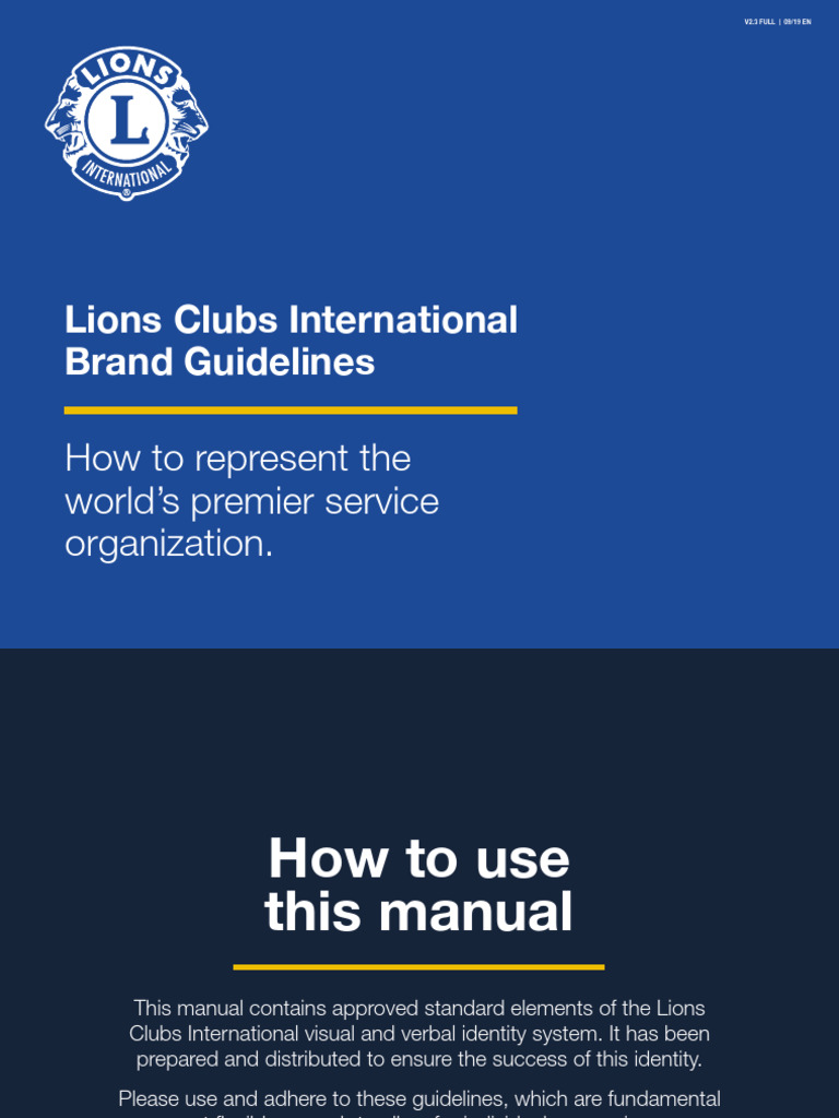 Lions Clubs International BrandGuidelines | PDF | Typefaces | Graphic ...