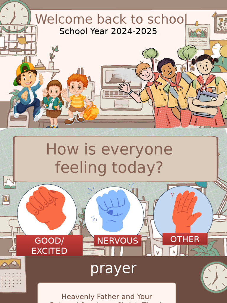 Back To School First Day Classroom Orientation Presentation in Brown ...