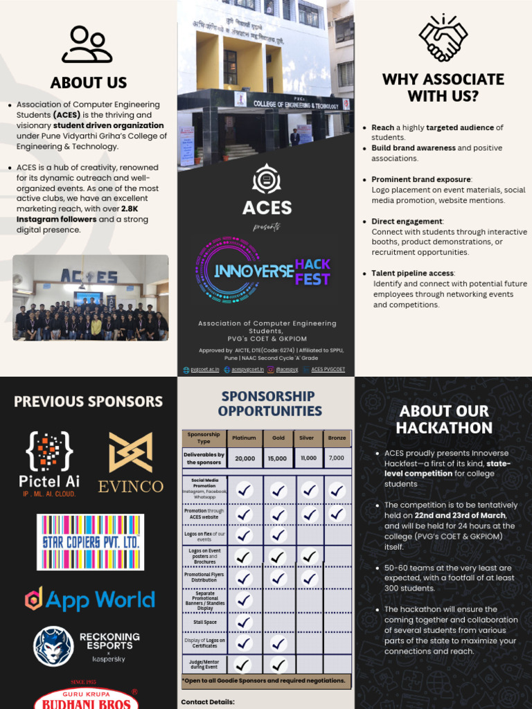 Hackathon Sponsorship Brochure | PDF | Mass Media | Marketing