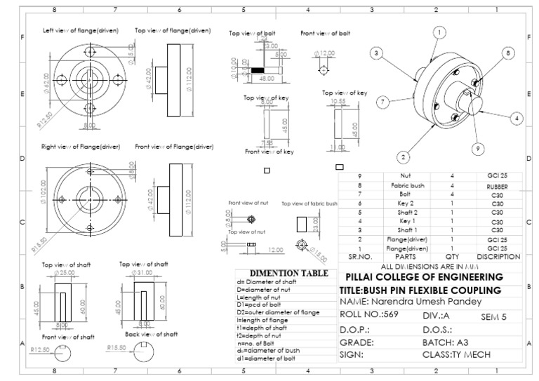 Bush Pin Sheet 57 | PDF | Mechanical Engineering