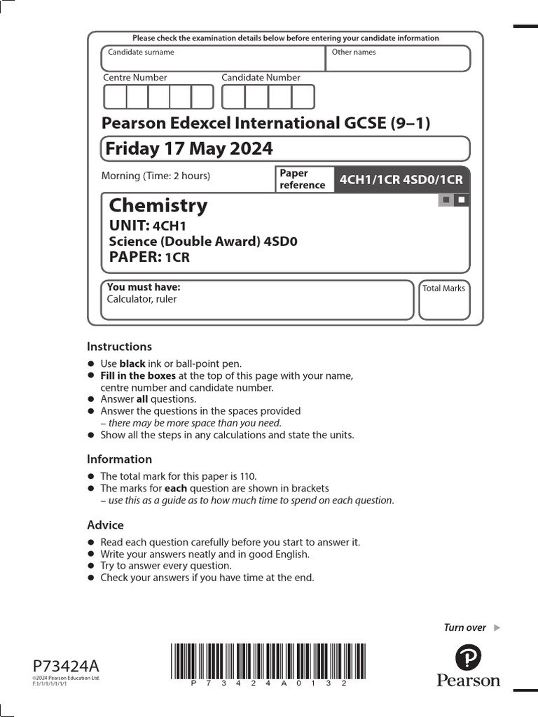 4ch1 1cr Que 20240518 | PDF | Chemical Elements | Atoms
