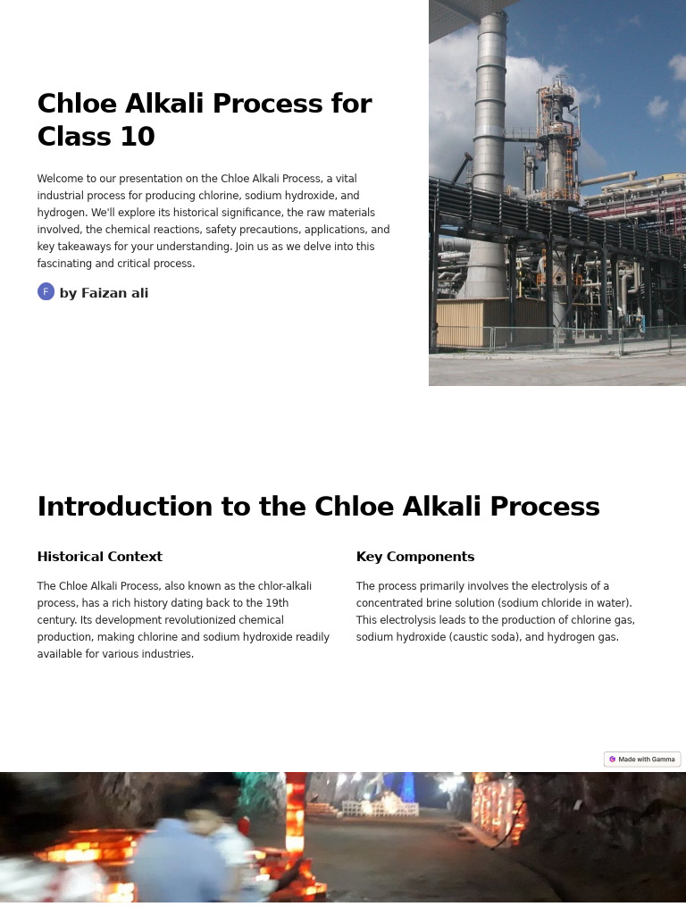 Chlor-Alkali Process Overview for Class 10 | PDF | Sodium Chloride ...