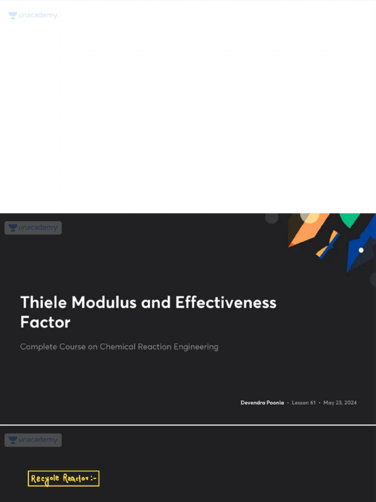 Thiele Modulus and Effectiveness Factor With Anno | PDF