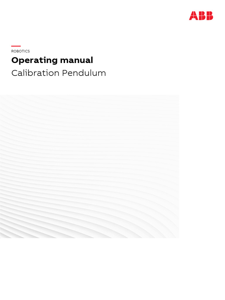 3HAC16578 OM Calibration Pendulum-En | PDF | Calibration | All Rights ...