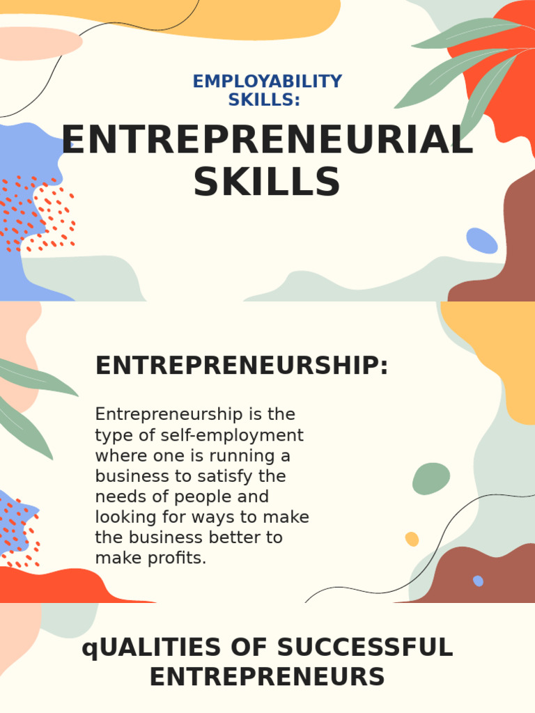 Essential Entrepreneurial Skills Guide | PDF | Entrepreneurship ...