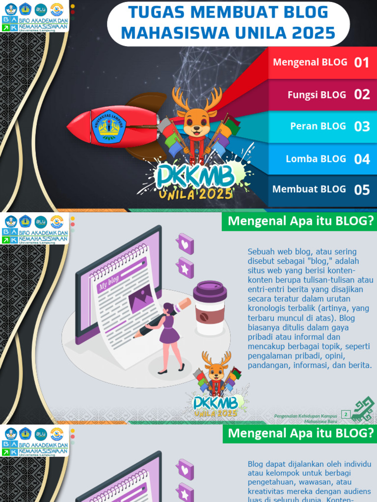 Meteri Pengenalan Blog Mahasiswa Unila 2025 | PDF