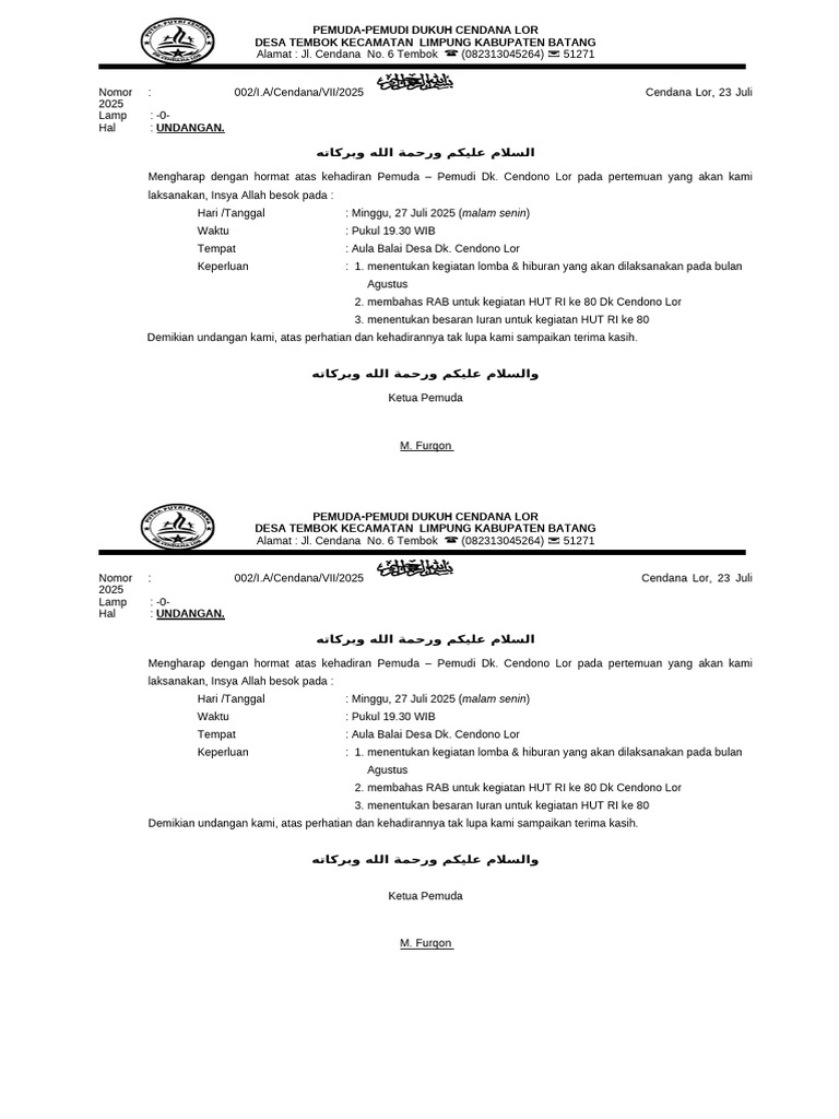 Surat Undangan | PDF