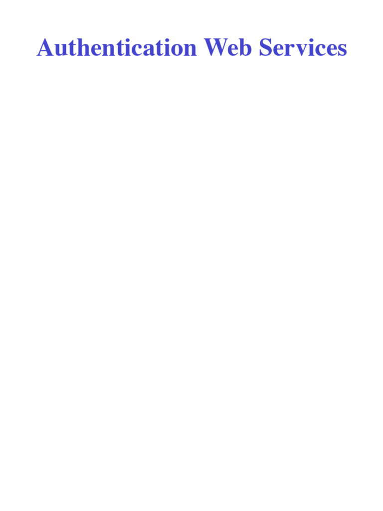 Authentication Web Services | PDF | Json | Http Cookie