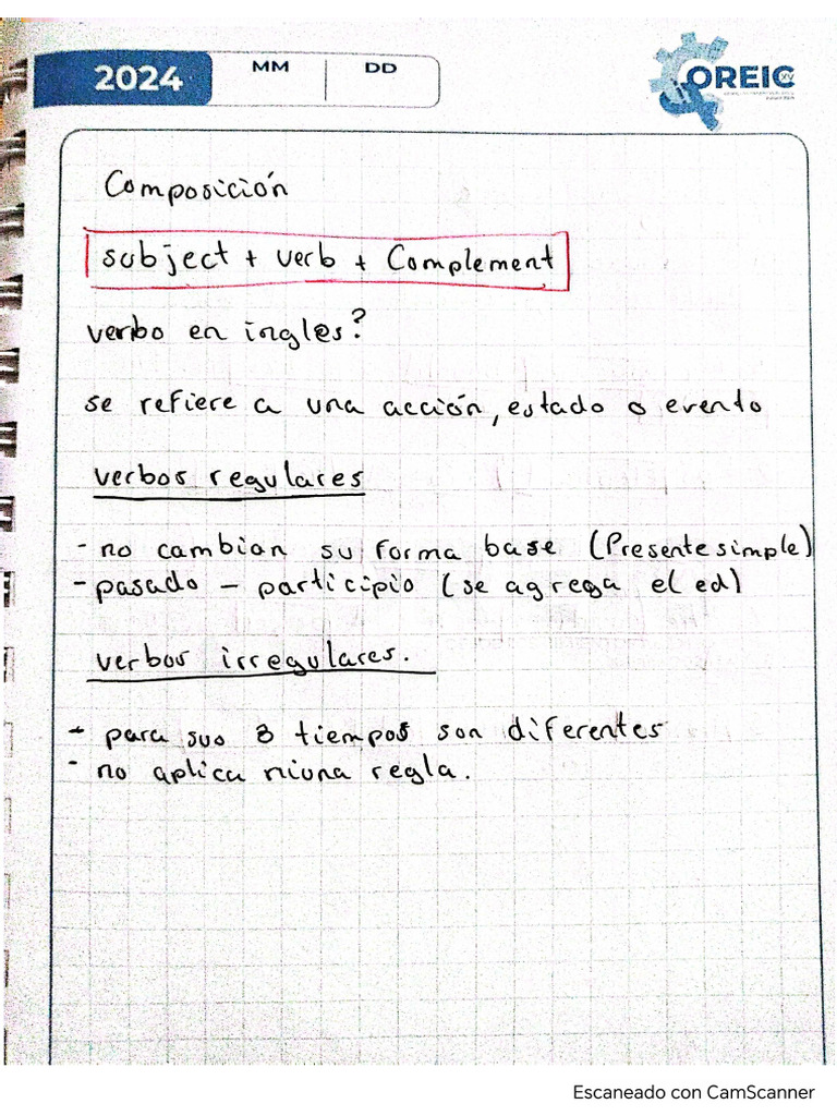 Notas de Clase Ingles | PDF