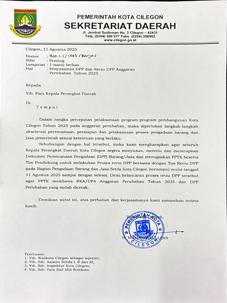 Penyusunan DPP Dan Reviu DPP Anggaran Perubahan T.A 2025 | PDF