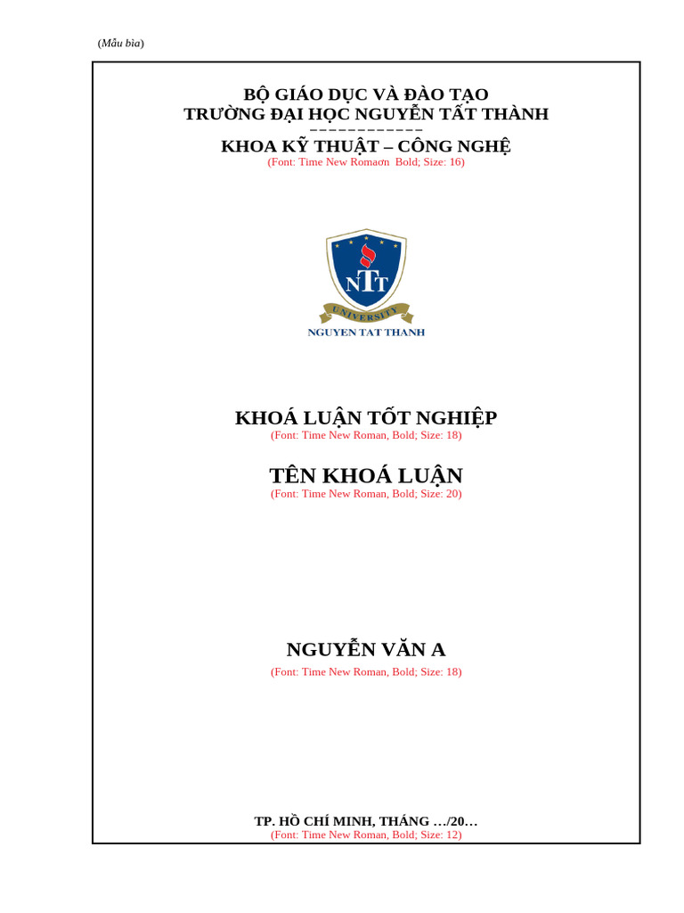 Bieu Mau Luan Van Tot Nghiep Dinh Huong Mo Hinh v4 | PDF