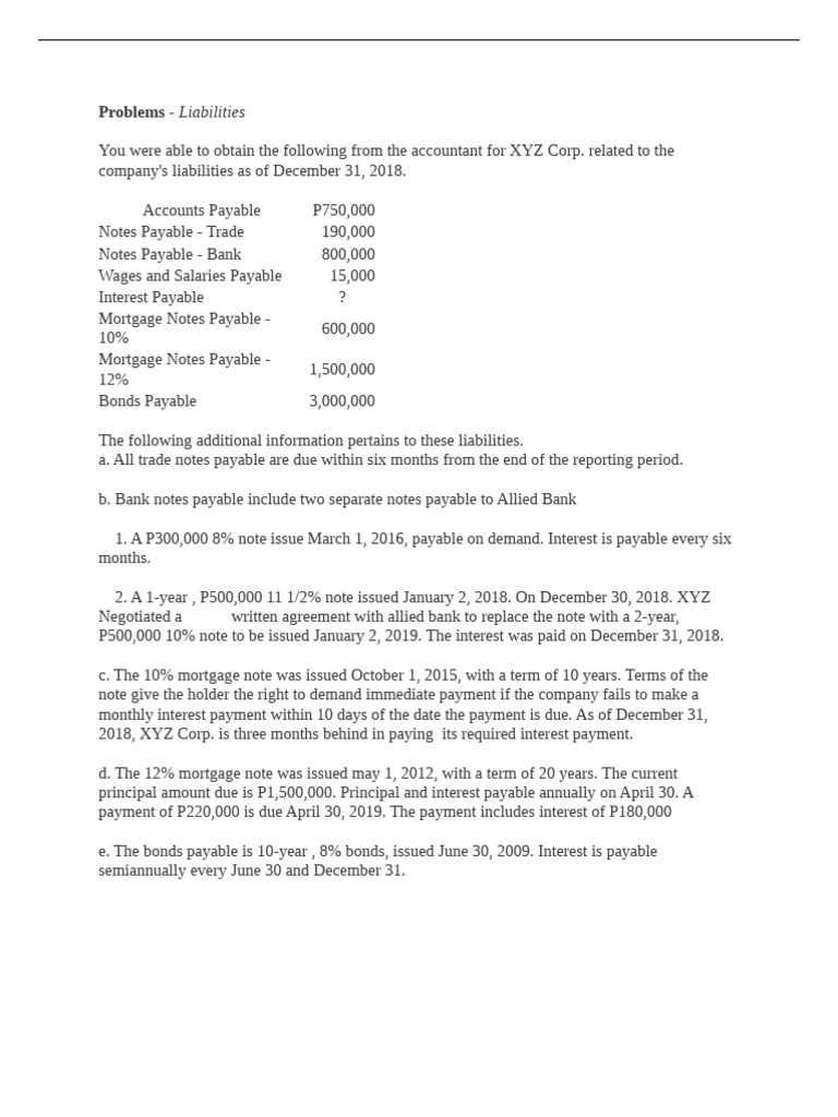 Current vs Non-Current Liabilities Analysis | PDF | Interest ...