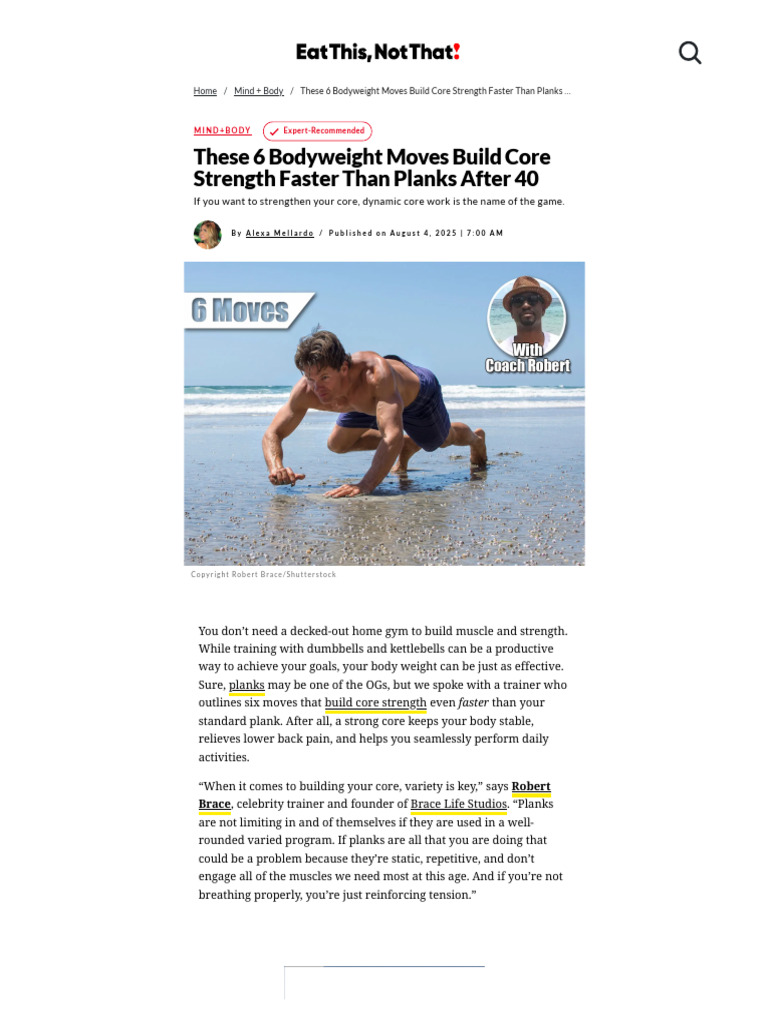 6 Dynamic Moves for Core Strength | PDF