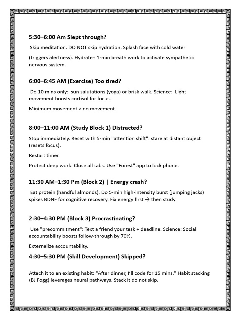 Morning Routine for Focus and Energy | PDF