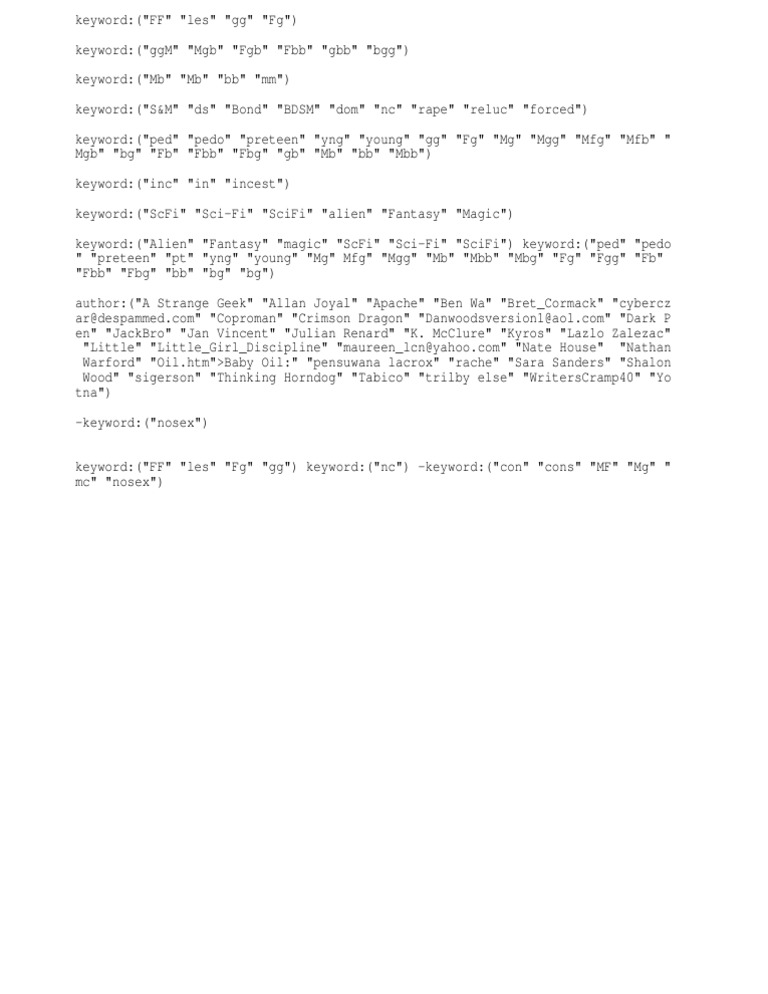 Asstr Story Codes Pdf