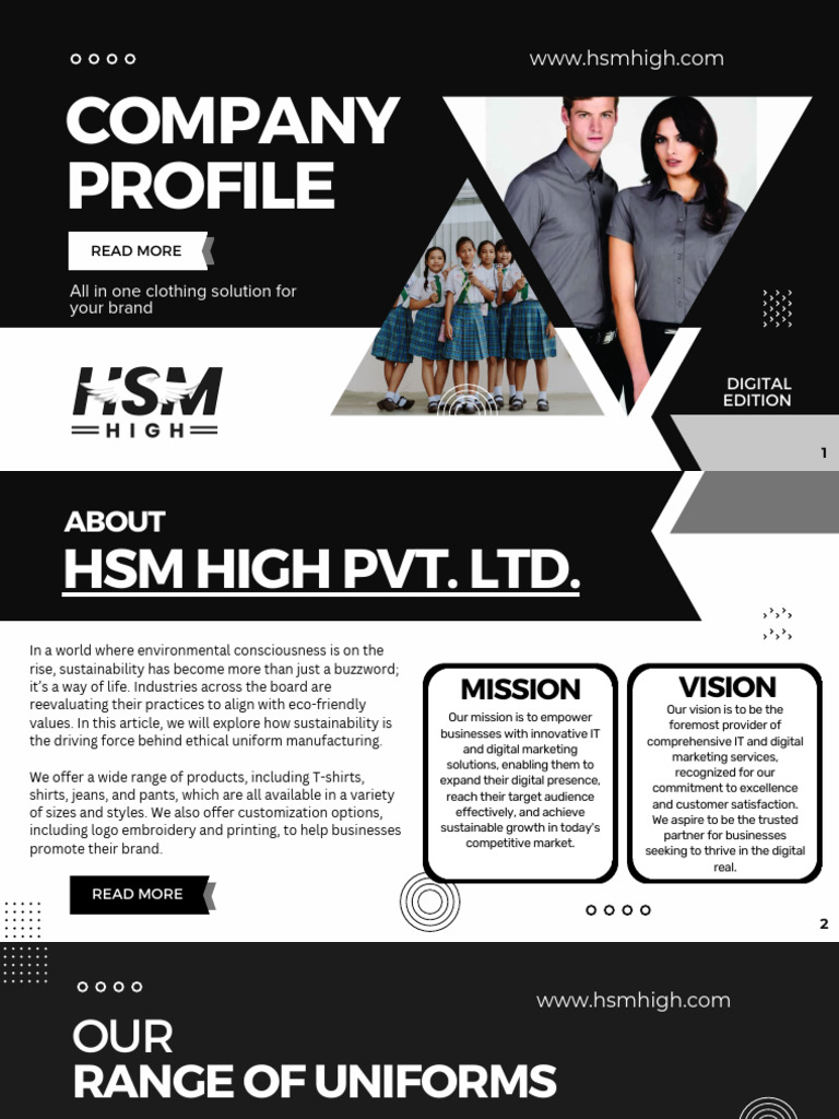 HSM High Company Profile | PDF | Clothing | Fashion