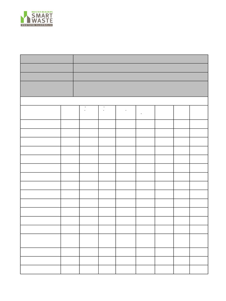 Waste Management Plan Template | PDF