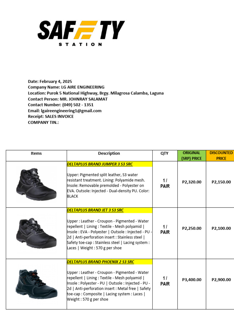 LG Aire Engineering Sales Invoice | PDF | Value Added Tax | Business